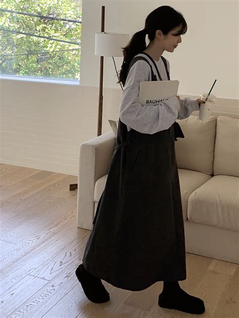Bio Suspender Skirt 3color 에이블리
