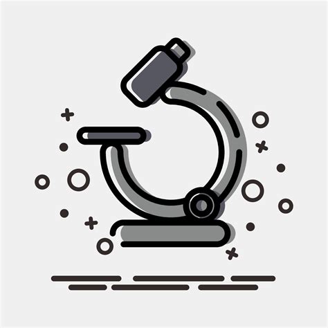 Icono Microscopio Colegio Y Educación Elementos íconos En Mbe Estilo