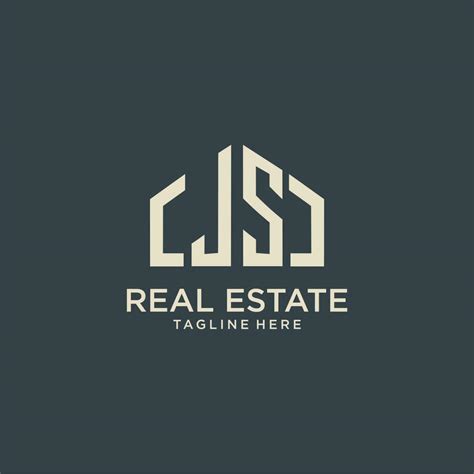 Js Initial Monogram Logo For Real Estate Design 23409504 Vector Art At