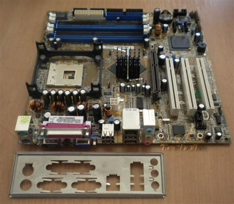 Asus P4P800-VM/S Rev 1.06 Mainboard mit Blende * Sockel 478 SATA USB ...