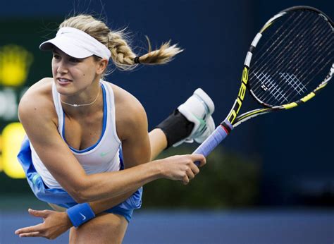 Download Professional Tennis Player Eugenie Bouchard In Focus Wallpaper