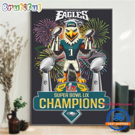 Super Bowl Lix 2024 2025 Champions Philadelphia Eagles Mascot Winner