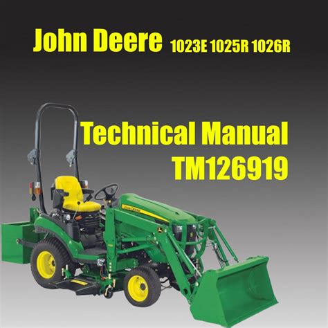 Technical Manual For John Deere 1023e 1025r 1026r Etsy