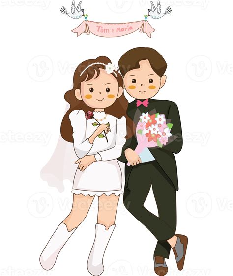Chibi Bride And Groom Wedding 61342822 Png