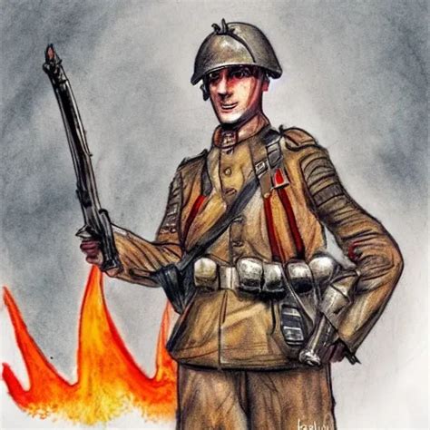 Ww2 British Soldier Drawing