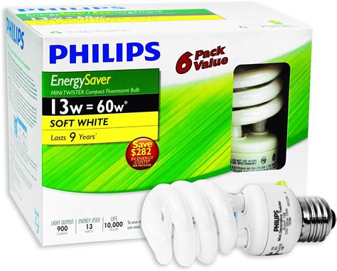 Philips 431122 Cfl 13w 60w Philips Energysaver Mini Twister