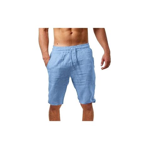 Ihgwe Pantaloncini Estivi Da Uomo In Cotone Casual E Alla Moda E