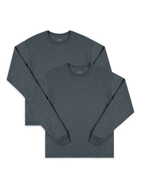 Mens 45 Oz Softstyle Long Sleeve T Shirt 2 Pack