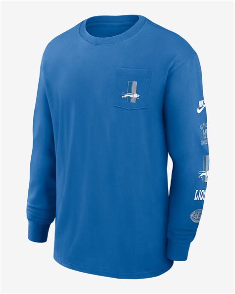 Detroit Lions Rewind Max90 Pocket Mens Nike Nfl Long Sleeve T Shirt