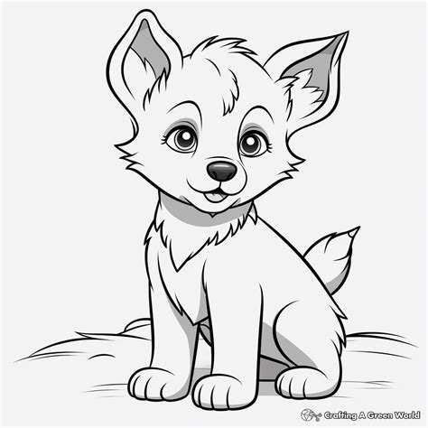 Wolf Pup Coloring Pages Free And Printable