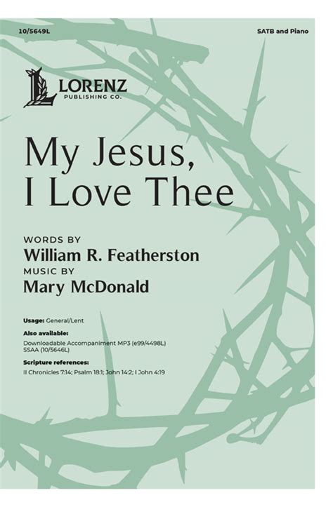 My Jesus I Love Thee
