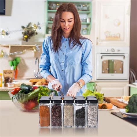 Kruidenpotjes Set Van 24 Stuks Glazen Specerijenpotjes 120 Ml Met Siliconen Trechter Bol