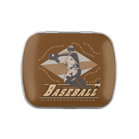Baseball Player Candy Tins Zazzle