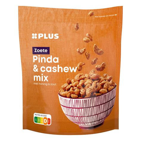 Plus Cashew Pinda Mix Honing Zout Per Stazak 200 G
