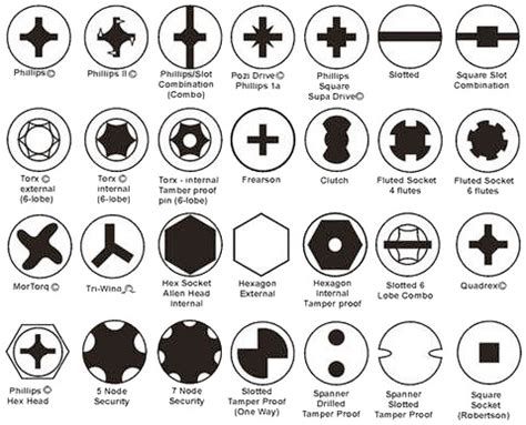 Screw Head Types