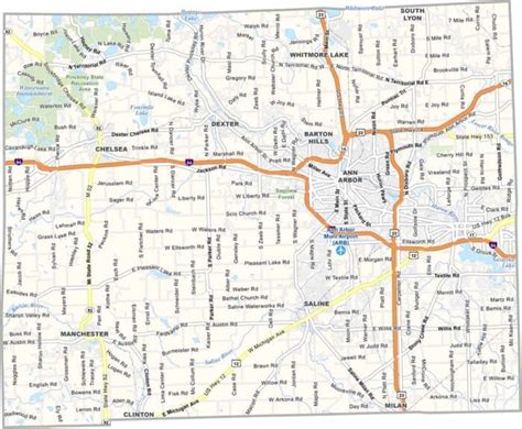 Ingham County Map Michigan Us County Maps