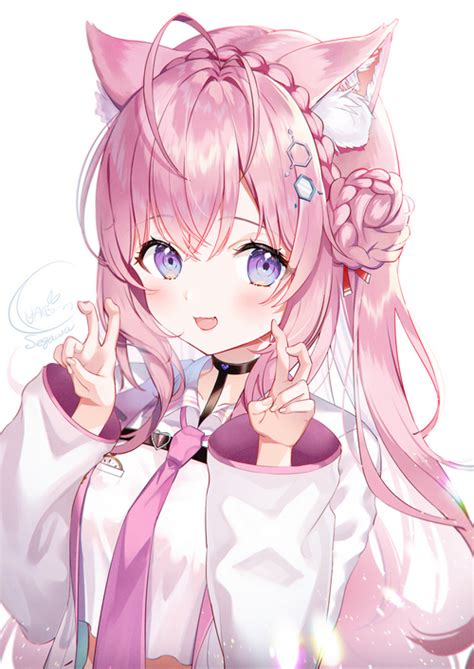 Anime Girl With Pink Hair And Cat Ears Hd Phone Wallpaper Rare Gallery