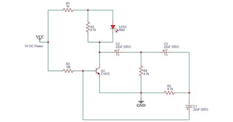 Simple Flashing Led Circuit Using Transistors Single Transistor Led Flasher Circuit