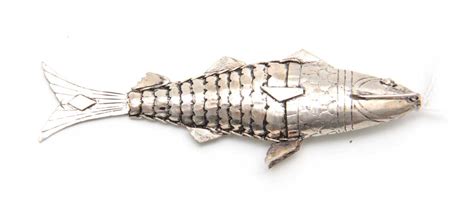 Lot 707 A Silver Reticulated Fish 95cm Overall