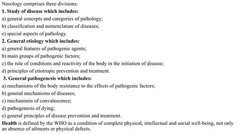 Subject Matter Of Pathophysiology Nosology Ppt