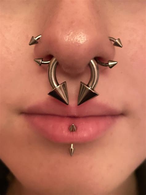 Reached 8g In My Septum I Think This Is Where Ill Stop Also Finally Reached 5g In My Lobes