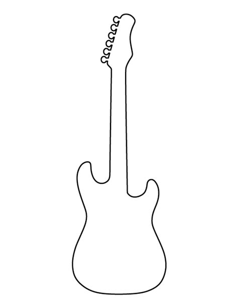 Electric Guitar Body Outline