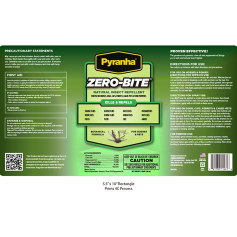 Pyranha Zero Bite Spray Insecticida Natural 32 Oz