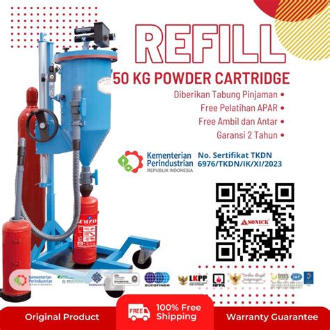 Refill Apab 50 Kg Powder Cartridge Distributor Tabung Pemadam Api Pt Sonick Pemadam Api