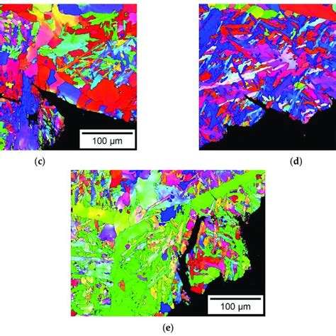 Ebsd Maps Showing The Crack Propagation Of The Cghazs Of A 2ca B Download Scientific