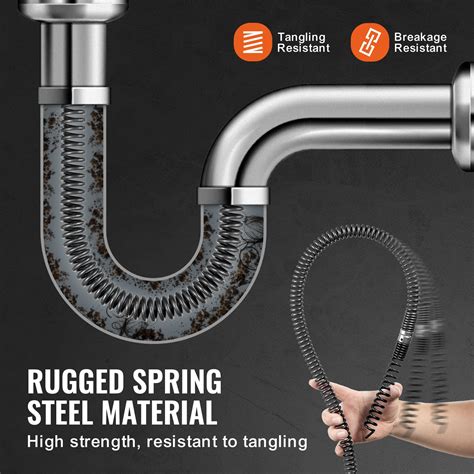 Vevor Vevor Drain Cleaning Cable 45 Ft X 78 Inch Professional