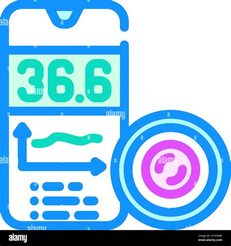 Temperature Sensor Wearable Color Icon Vector Illustration Stock Vector
