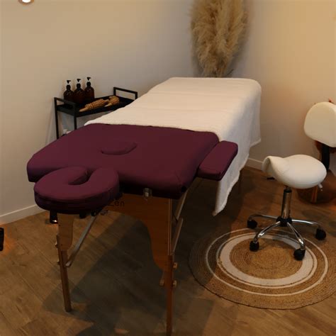 Table De Massage Bois 3 Zones Prune