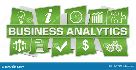 Business Analytics Green Symbols Top Bottom Stock Illustration Illustration Of Strategy