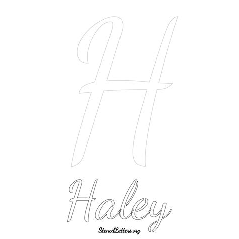 Haley Free Printable Name Stencils With 6 Unique Typography Styles And Lettering Bridges
