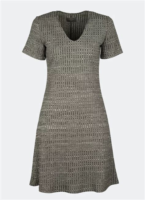 Bleibtreu V Kleid Strick Grau Stil Und Blüte