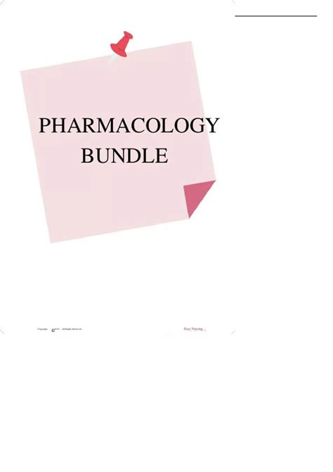 Pharmacology Bundle Basic Pharmacology Notes And Drug Study Guides 2025
