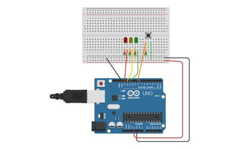 Circuit Design Pulsador Pull Down Bellina Semáforo Tinkercad