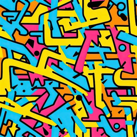 Premium Ai Image Seamless Pattern Graffity Splash Vector Acid