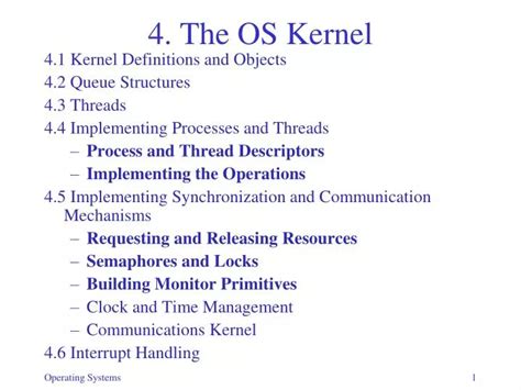 Ppt 4 The Os Kernel Powerpoint Presentation Free Download Id3947316