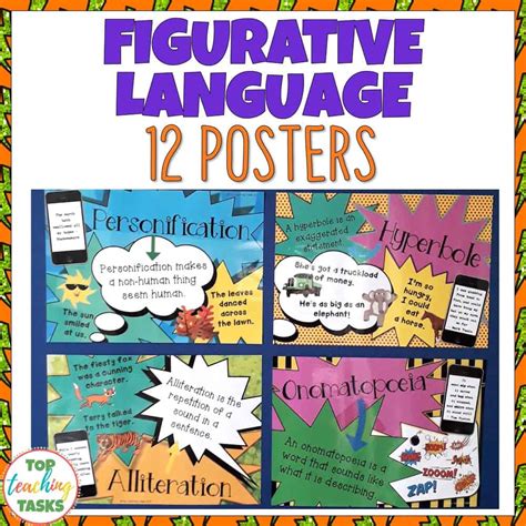 Figurative Language And Vocabulary Posters Top Teaching Tasks