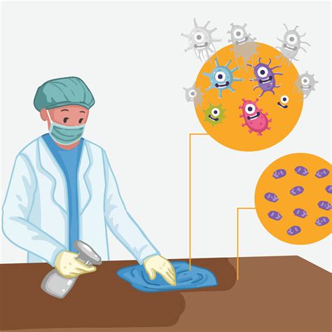 A Nurse Was Cleaning The Table 22997161 Vector Art At Vecteezy