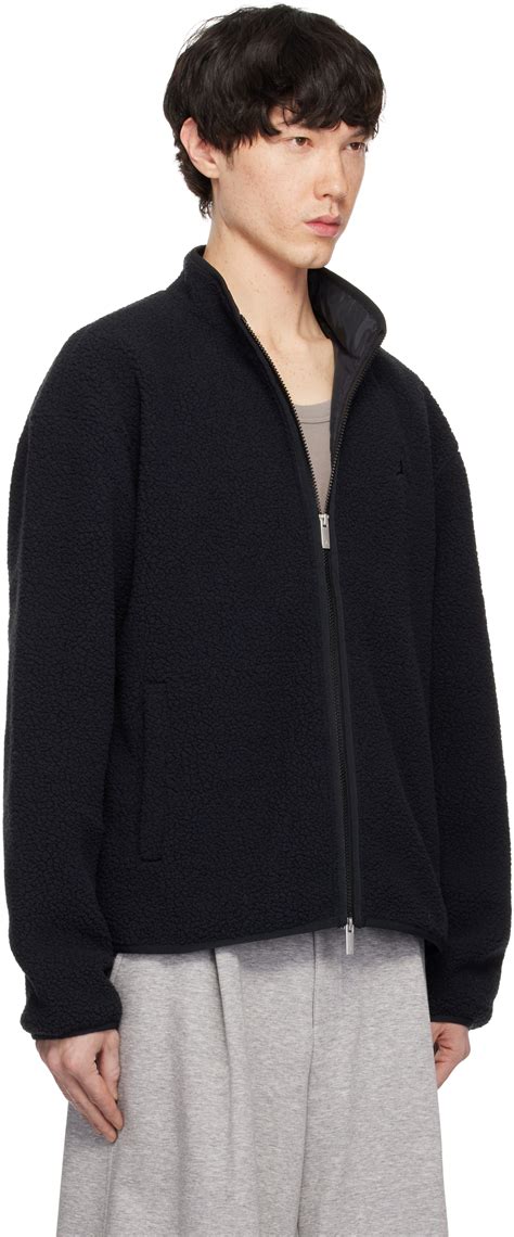 Nike Jordan Black Jordan Flight High Pile Fleece Jacket Nike Jordan Brand