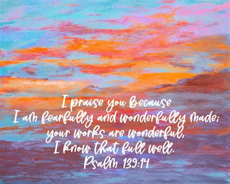 Psalm 139 14 I Praise You Because I Am Fearfully And Etsy Artofit