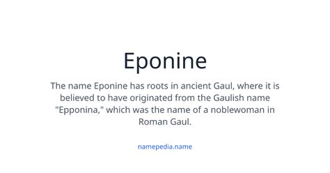 Eponine Meaning Nicknames Origins And More Namepedia