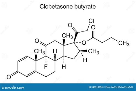Clobetasone Molecule Made With Balls Conceptual Molecular Model