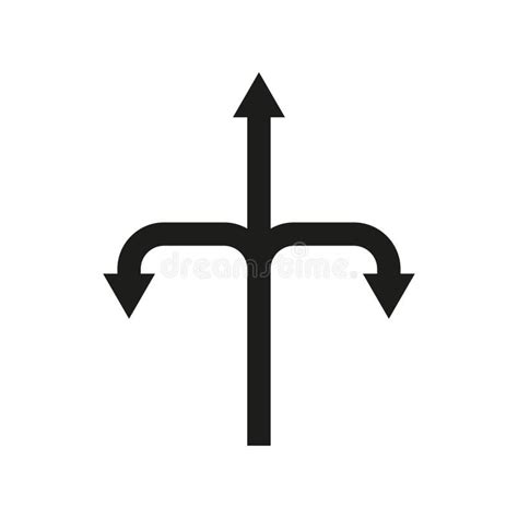 Arrow Directions Icon Navigation Vector Graphic Black Path Choice
