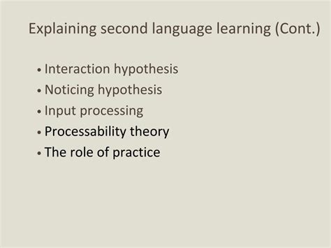 Ppt How Languages Are Learned 4th Edition Patsy M Lightbown And Nina
