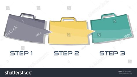 Three Steps Infographics Template Data Visualization Stock Vector Royalty Free 549214417