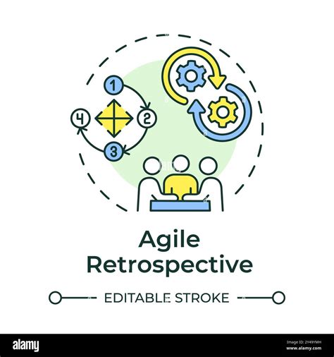 Agile Retrospective Multi Color Concept Icon Stock Vector Image And Art