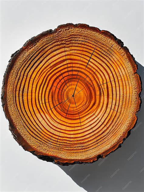 A Close Up Of A Tree Trunk With A Cross Section Of A Crosssection Of A